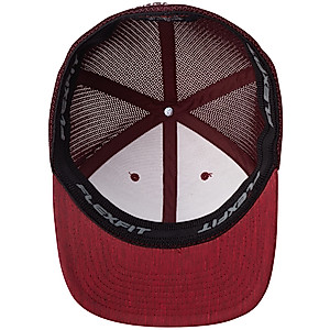 Hurley Men's Caps - Mini Icon Mesh Panel Baseball Cap - Fitted Hats for Men, Size Large-X-Large, Noble Red