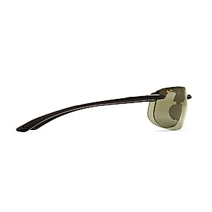Maui Jim Men's and Women's Banyans Polarized Rimless Sunglasses, Gloss Black/Maui HT™, Large