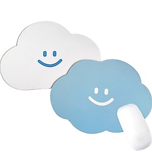 RoxicRokc Mouse Pad Cute 2 Pack, Small Waterproof PVC Mousepad, Non-Slip Rubber Base Personalized Computer Mouse Mat for Office Home (Cloud Mouse Pads)
