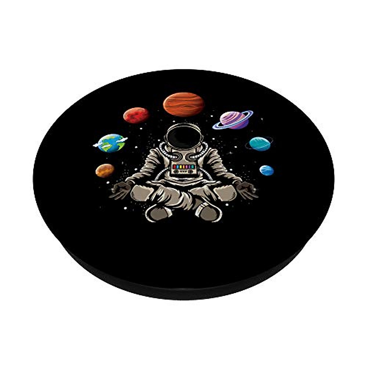 Astronaut doing yoga in the universe space galaxy yoga PopSockets Swappable PopGrip