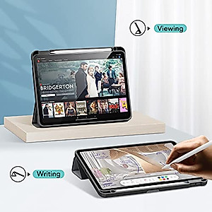 ESR Hybrid Case Compatible with iPad Air 5 Case (2022)/iPad Air 4 Case (2020)/iPad Pro 11 (3rd Gen), Pencil Holder, Detachable Magnetic Cover, Auto Sleep/Wake, Rebound Series, iPad Air 5/4 Case, Black