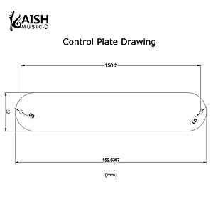 KAISH 32mm Metal Blank Control Plate No Hole Aluminum Anodized Tele Control Plate for FD Telecaster Black