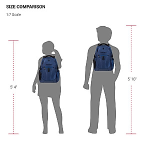 SwissGear 6752 TSA Friendly ScanSmart Laptop Backpack, Navy Ballistic, 17.75-Inch