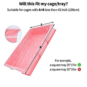 Guinea Pig Cage Litter Box Liners, Disposable Rabbit Cage Liner, Small Animal Bedding Waste Litter Pan Bags for Rabbit Bunny Hamster Hedgehog