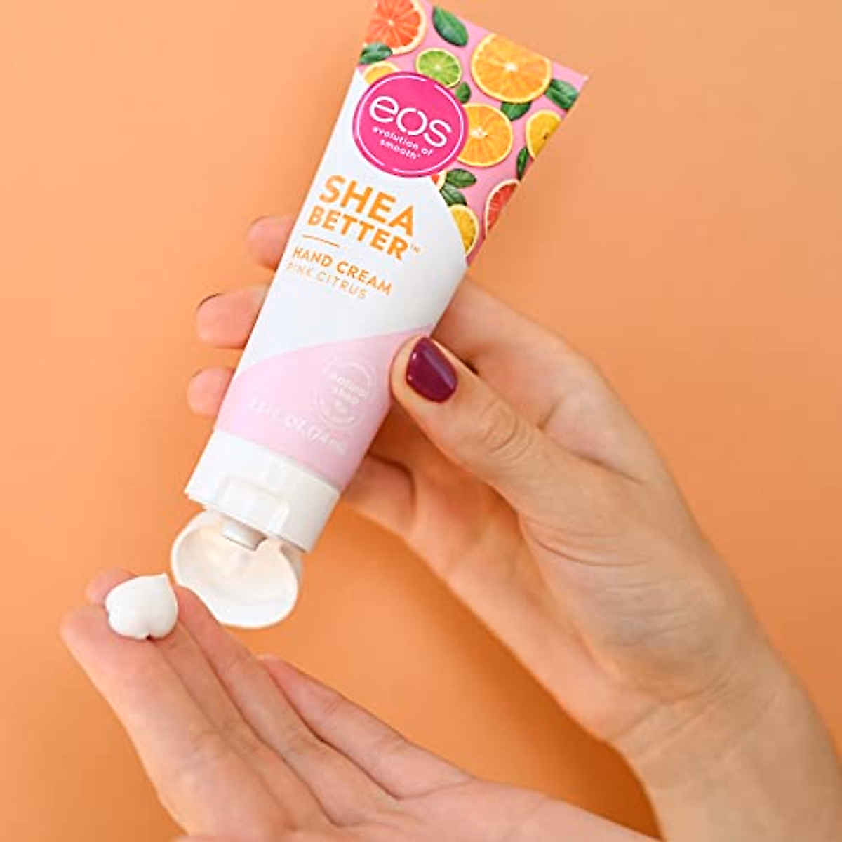 eos Hand Cream - Pink Citrus | Natural Shea Butter Hand Lotion and Skin Care | 24 Hour Hydration with Oil | 2.5 oz,2040872