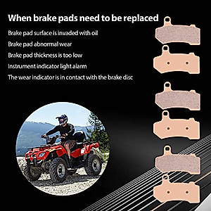 KLWZH Front and Rear Brake Pads for 2008-2018 Harley Touring FLHTCU Ultra Classic Electra Glide FLHX Street Glide 2008-2015 Road King Road Glide Electra Glide V-Rod Street Rod Night Rod