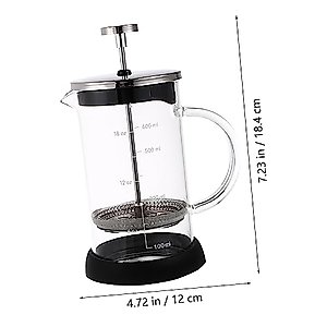 SHOWERORO 1pc Manual Espresso Machine Espresso Maker Espresso Shots Coffee Maker Espresso Pitcher Teapot with Scale Espresso Coffee Machine Transparent Thick Bottom Glass