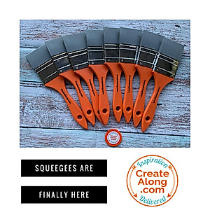 Create Along with Polymer Clay TV Squeegee Silicone Rubber Tool for Silk Screen Stencils Paint and More Polymer Clay Mixed Media