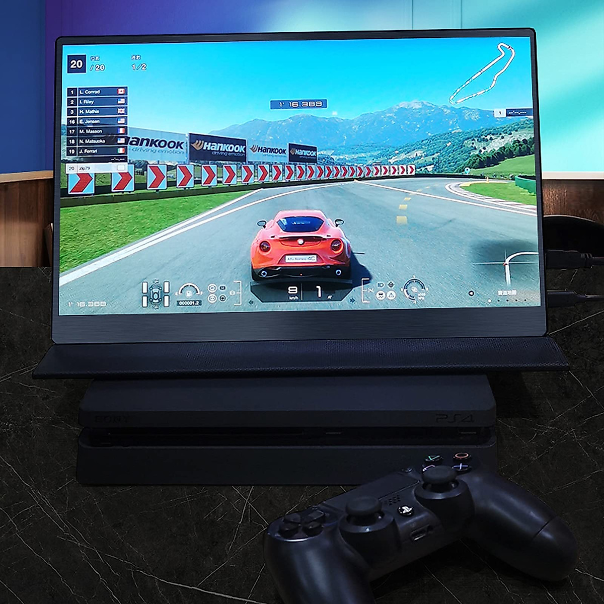 HONGFEISHANGMAO Monitor 4K Portable Monitor 15.6'' HDR FHD IPS Touchable Computer Display with USB-C HDMI Gaming Monitor for Xbox PS4 Switch Laptop PC Phone, 3840x2160 Gaming Monitor