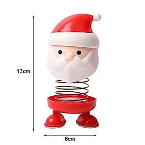 ikasus Shaking Head Toys Car Ornaments Cute Christmas Bobblehead Nod Dolls Car Dashboard Decor Cute Santa Claus Figurine Christmas Party Bobble Head Statue Desktop Ornaments Car Interior Accessories