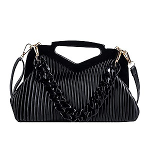 TBIIEXFL Handbag Women Inverted Triangle Handle Leather Hand Pouch Crossbody Bags Women Tote Bag Lady Satchel (Color : E, Size : 1)