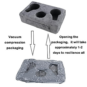 Sofa Cup Holder, Couch Cup Holder Pillow, Sofa Arm Table, Sofa and Bed Drink Caddy, Remotes Holder, for RV, Car, Beach（Grey）