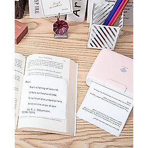 Phomemo M04S Portable Thermal Printer with 110mm White Non-Adhesive Thermal Paper 3 Rolls