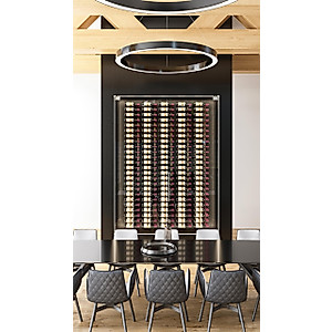 VintageView W Series Pro Wine Rack 8 - Wall Mounted Wine Bottle Rack Kit, Stylish Modern Wine Storage with Label Forward Design (72 Bottles, Matte Black)