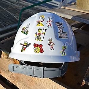 50 Pcs Reddy Kilowatt Sticker, Remember Kids Electricity Will Kill You Sticker, Electrical Electrician Stickers, Electric Will Shock You Decal for Car, Water Bottle, Laptop, Hard Hat Stickers Pack