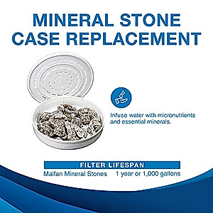 Zen Water - Maifan Mineral Stones Case Replacement Exclusively for Zen Water Filter System, Portable Water Purification System Essential