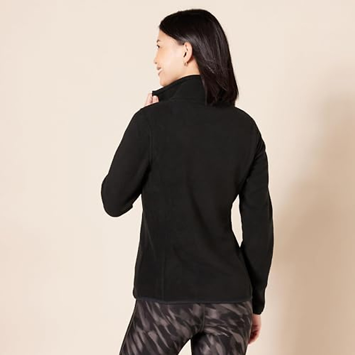 Amazon Essentials Women's Classic-Fit Full-Zip Polar Soft Fleece Jacket (Available in Plus Size), Black, XX-Large