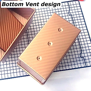 Star Bread Pan Non-stick Toast Mold for Oven Baking, Steel Hotdog-shaped Cake Pan Baking Mold for Home and Kitchen (Loaf Pan, Set of 2)