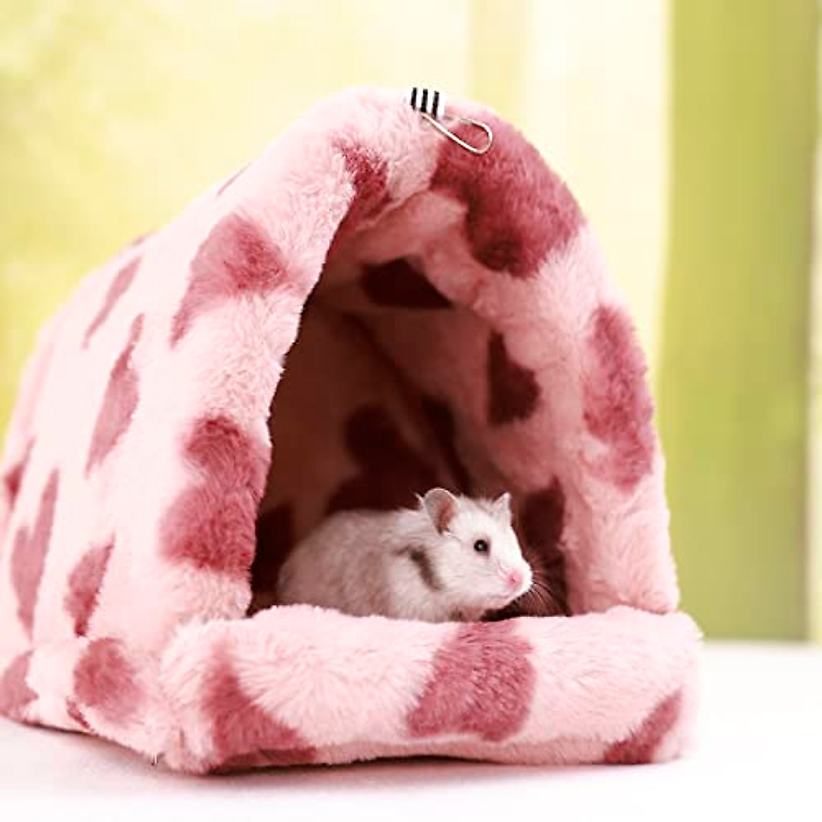 neolun Rat Bed Ferret Rodent Hammock Bed Hideout Cage Accessories Toy Bed for Guinea Pig Chinchilla Hedgehog Sugar Glider (Pink)
