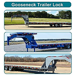 MARKETTY Gooseneck Trailer Lock, Gooseneck Lock Model TL-50 Coupler Lock, Gooseneck-Style Coupler Lock is Intended for Use with Heavy Trailers, Livestock Haulers, and RVs TL-50-Black