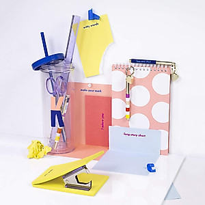 Kate Spade New York Metal Ink Pen Key Fob, Black Ink Ballpoint Keychain Pen (Candy Stripe)