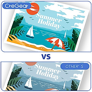 CreGear 40 Sheets White Cardstock 5x7 Cardstock Paper, 80lb/230gsm Thick Paper Card Stock White Blank Cardstock Thick Printer Paper Cardstock for Greeting Cards, Invitations, Postcards, DIY Cards