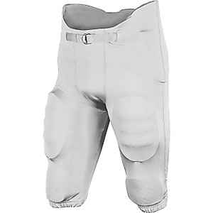 Champro Standard Terminator 2 Integrated Adult Football Pants with Built-in Pads, White, Large