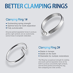 100Pcs Dental Sectional Contoured Matrices Matrix Bands 35 μm with 2 Rings Orthodontic Supplies