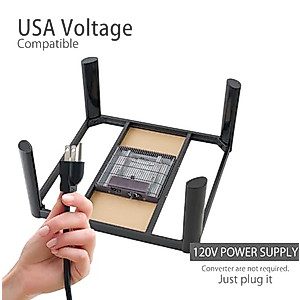 KEN JAPAN KB-75US(BK) Kotatsu Heater Table with 120V Electric Heater Low-Lying Dining and Work Desk Square W29.5xD29.5xH15inches Table top Surface Reversible Gray Brown Color Home and Living