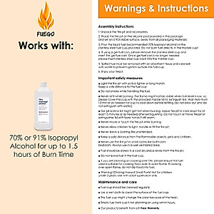 Tabletop Fire Pit & Bamboo Serving Tray & Set of 3 Extendable S’More’s Roasting Sticks, Portable Indoor & Outdoor Ethanol/Propane/Gas Firepit, Table Top Fireplace Bowl, Personal Heater