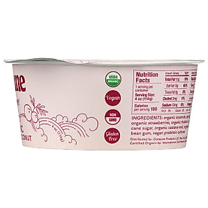 Cocojune Organic Strawberry & Rhubarb, Pink, 4 Ounce (Pack of 1)