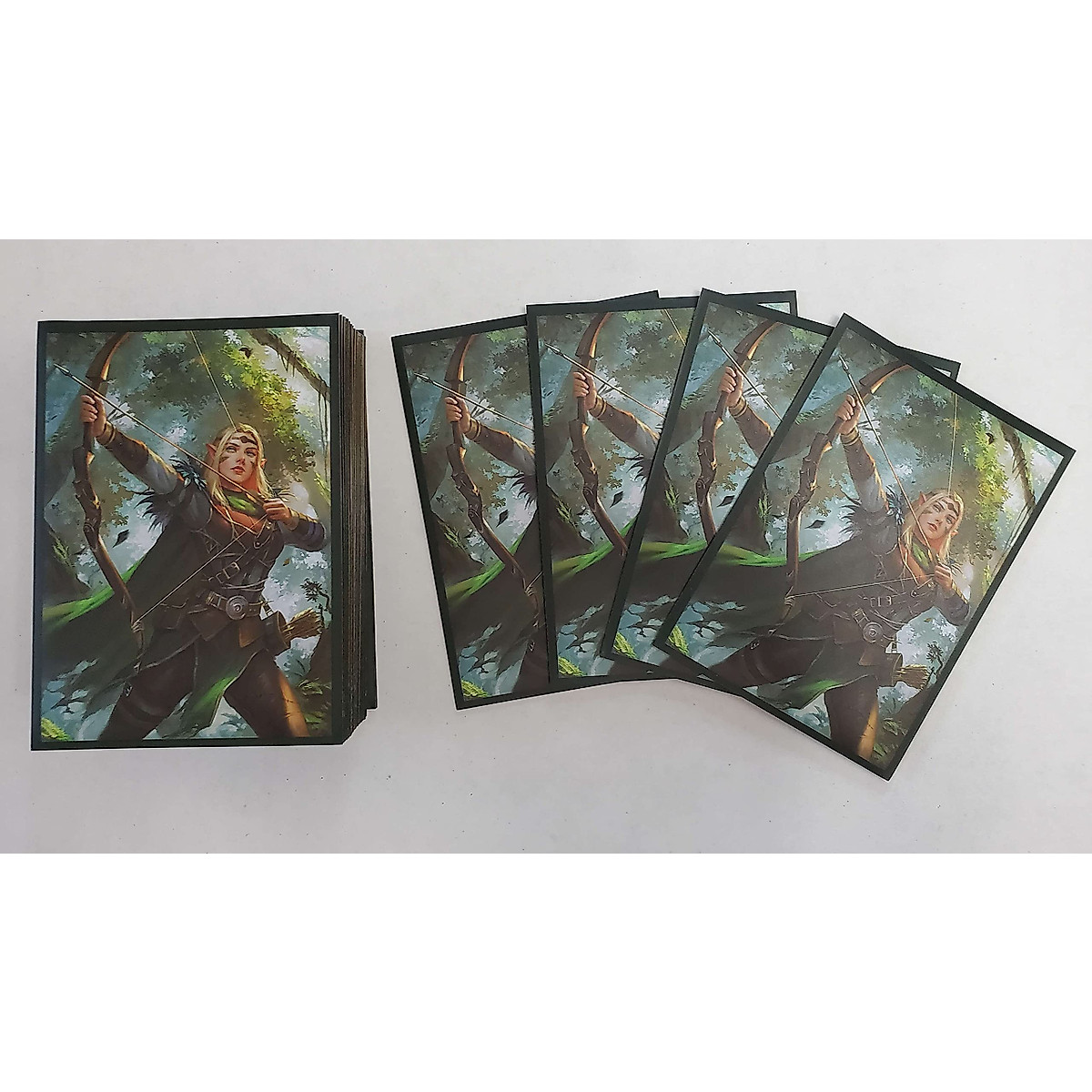 Fantasy North - Tasha - Skull Gang Member – 100 Smooth Matte TCG Trading Card Sleeves - Black Border - Fits Magic MTG Commander Pokemon and Other Card Games - Playing Card Sleeves
