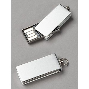 Premium Mini Silver Swivel USB Flash Memory Drive 16GB
