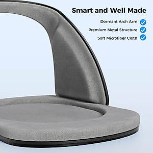 SUPERONE 【Sleep Mode】 Smart Headphone Stand Designed for AirPods Max, Headset Holder with Hibernating Base AirPods Max Stand Aluminum Alloy, Grey