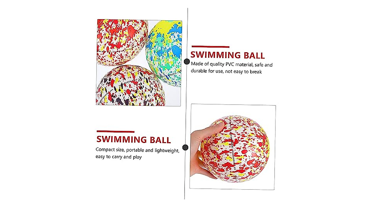 Alasum 5pcs Inflatable Beach Balls for Kids Fun