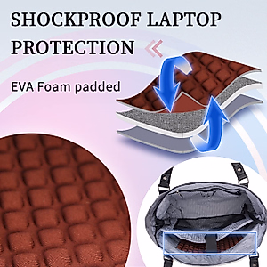 Laptop Tote Bag for Women, 15.6 Inch Computer Shoulder Bag Teacher Work Bag Travel Purse with Small Pouch VONXURY