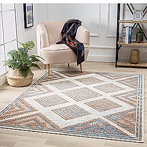 LUXE WEAVERS Patricia Collection 100 Multi 8x10 Modern Geometric Area Rug