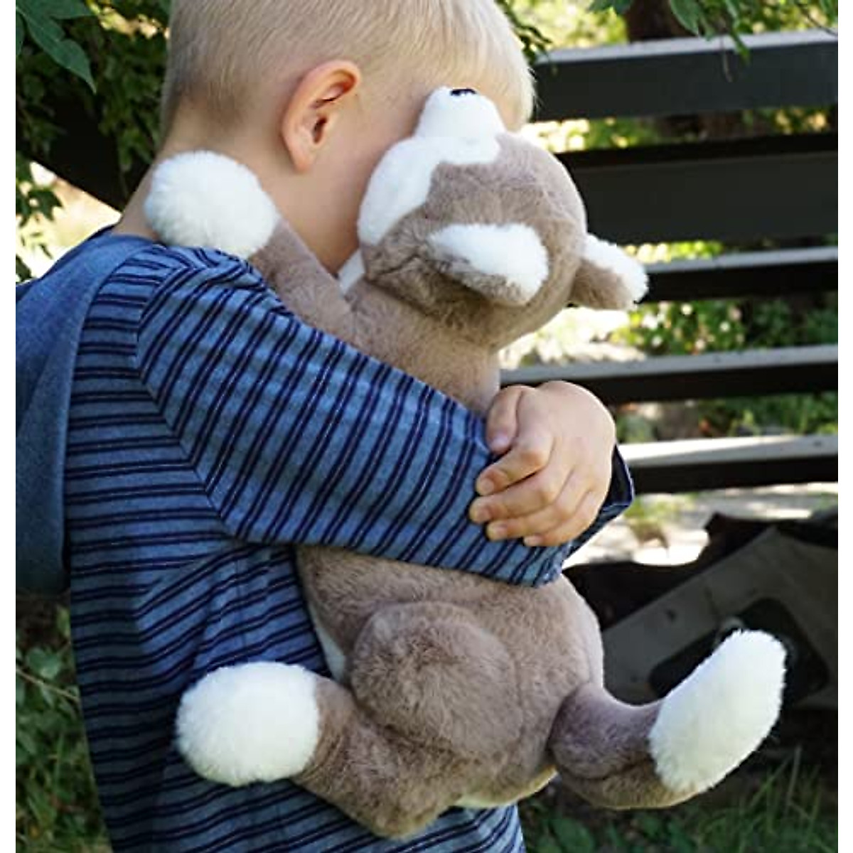 SENSORY4U Dog Weighted Stuffed Animal Puppy Wolf Plush Toy - 2.5lb Sensory Tool for Stress Relief and Comfort - Sensory Therapy for Kids and Adults