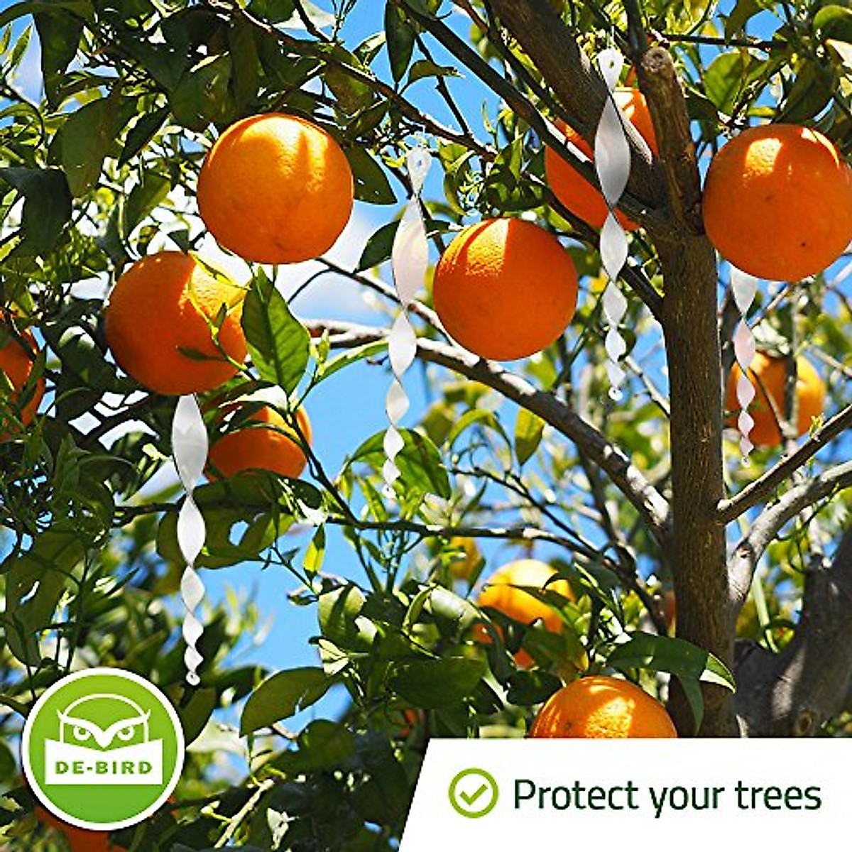 De-Bird Bird Scare Rods - Bird Repellent Woodpecker & Pigeon Deterrent Outdoor Spinning Repeller Device for Garden or Yard