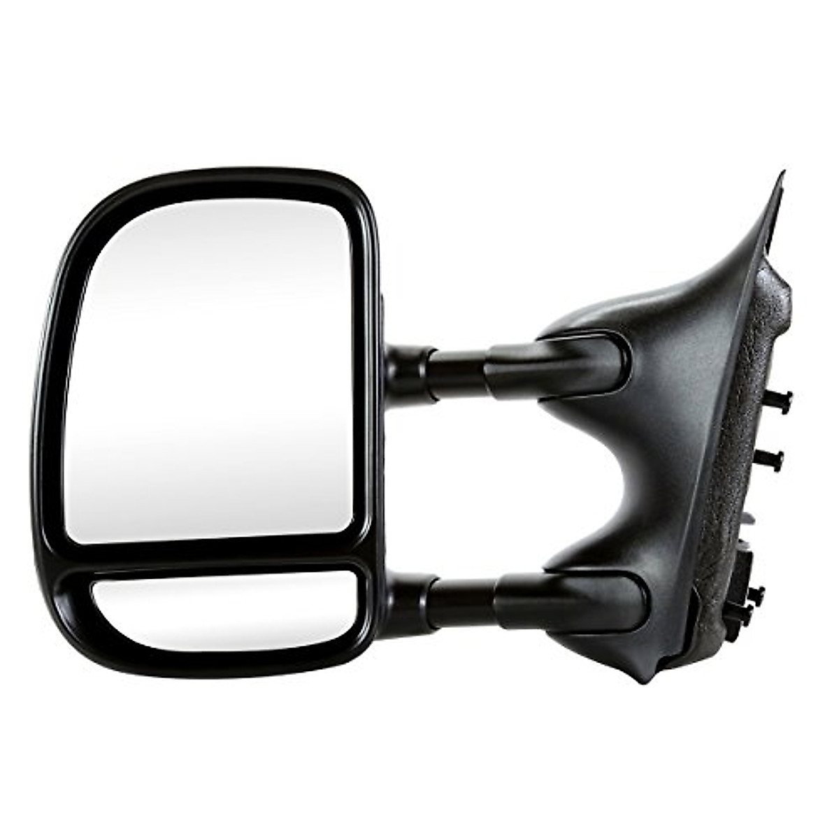 AutoShack KAPFO1320226 Driver Towing Mirror Manual Black Textured Non-Heated Manual Folding Replacement for 1999-2007 Ford F-250 Super Duty F-350 Super Duty 2000-2005 Excursion 5.4L 6.0L 6.8L 4WD RWD