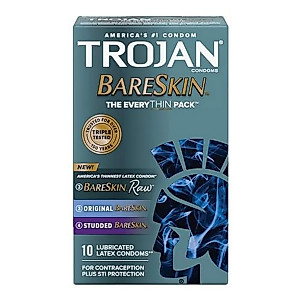 Trojan Bareskin Condoms, Everythin Variety Pack, 10 Count