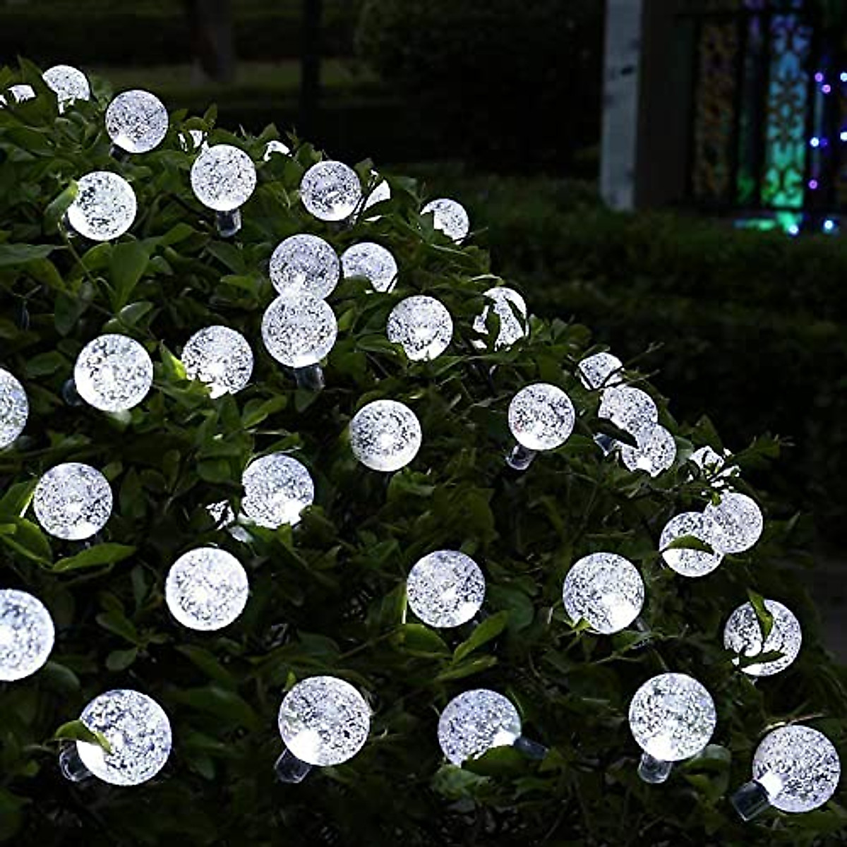 huxi-us 1Pcs Solar Power Globe Lights Garden Crystal Balls Solar Lights Solar Globe String Lights for Garden Yard Home Party Wedding Christmas Decoration