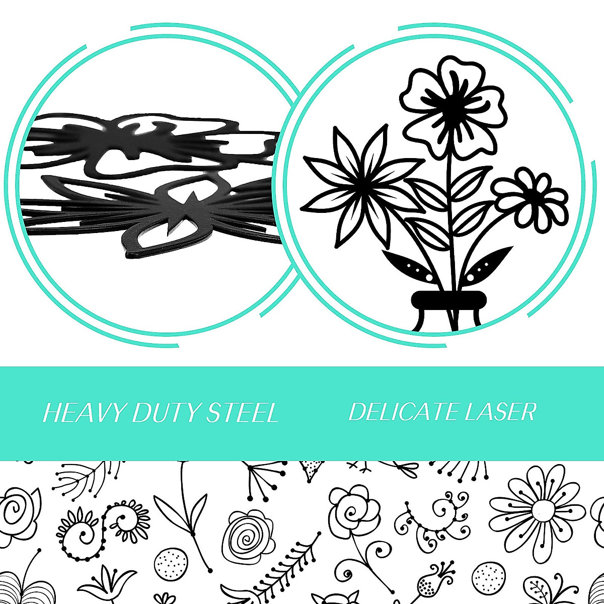 2 Pieces Vase Metal Wall Art Flower in Vase 13.8 x 7.9 Inch Kitchen Wall Decor Boho Metal Flower Wall Art Metal Flower Wall Decor Hanging Black Wall Art Sign Vase Metal Wall Sign for Home Garden