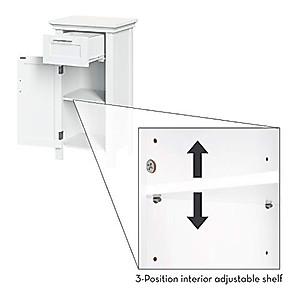 RiverRidge 06-037 Somerset Single Door Floor Storage Cabinet, White