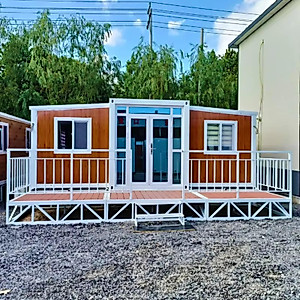 Expandable Container House–40ft Luxury Home with 3 Bedrooms, Kitchen, and Living Room, Perfect for Temporary Housing and Recreational Use