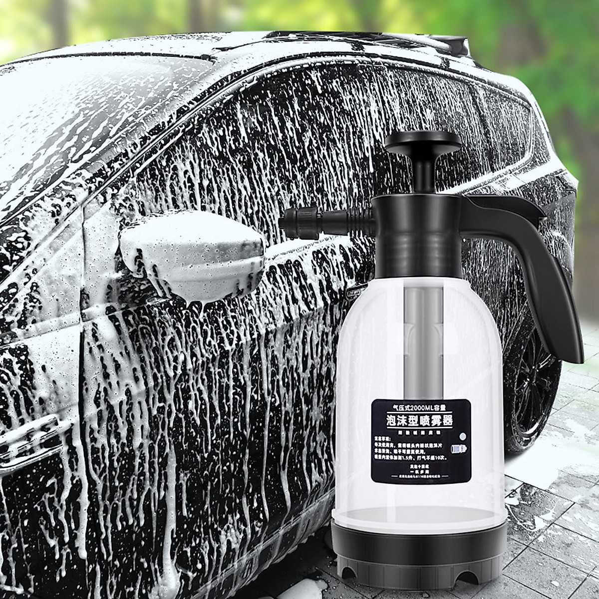 Gecorid Foam Sprayer, Foaming Pump, Water Sprayer, Hand Pressurized Soap Sprayer, Manual Foam Car Wash, Suitable for Home, Garden and Car Detailing & Washing