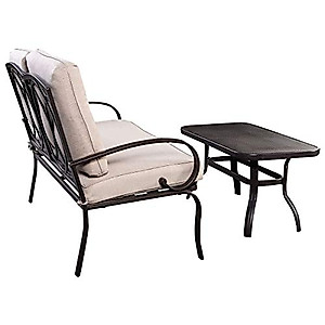9rit_shop Perfect Patio, Garden, Lawn, Deck, Poolside and Other Outdoors 2 pcs Cushioned Coffee Table Seat