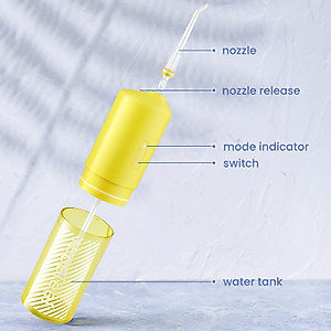 Cordless Portable Water Flosser, Nicefeel Water Pick Dental Oral Irrigator, High Capacity Battery, Easy to Use Single Button Operation for Home and Travel, IPX7 Waterproof