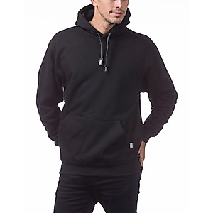 Pro Club Men's Heavyweight Pullover Hoodie (13oz), Black, X-Large