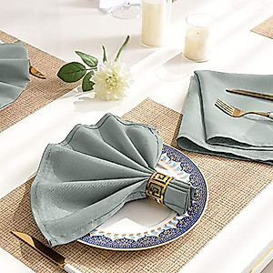 Cloth Napkins Washable and Soft Dinner Napkins 12 Pack Polyester Napkins for Dining Restaurant Hotel and Wedding